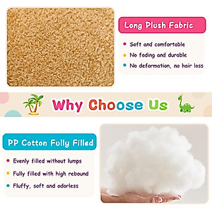 Andywoo Dino Chicken Nugget Pillow Plush is Funny Gifts, Dinosaur Chicken Nugget Pillow for Birthday Gifts, Dinosaur Gifts for Kids Teens and Adults (Tyran Rex, Small)