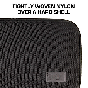 USA Gear Hard Shell Darts Case - Darts Holder for 8 Darts and Accessories, Tips, Axles and Steering Wheels - Compatible with Soft Tip and Steel Tip Darts (Black)