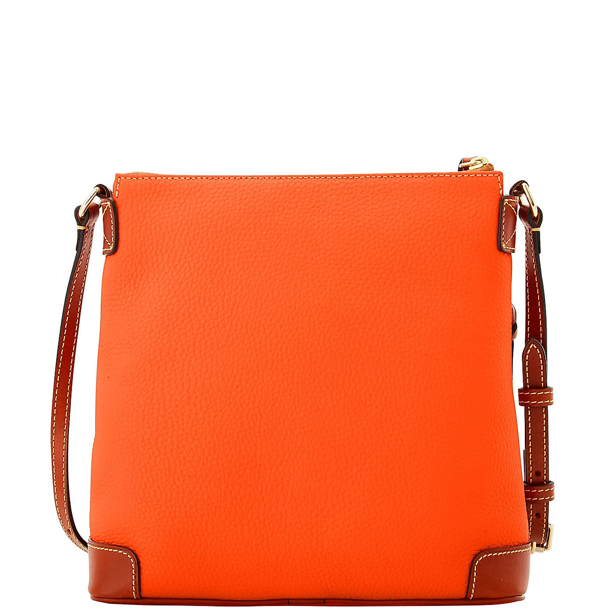 Dooney & Bourke Women's Crossbody in Pebble Grain Leather, Large Handbag with Adjustable Shoulder Strap, Clementine