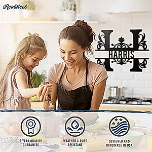 RealSteel, Custom Metal Signs, Personalized Name Signs, Metal Wall Art, Monogram Wall Decor, Metal Wall Art Last Name Sign, Family Name Sign, Garden or Yard Outdoor Decor