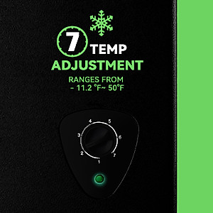 Chest Freezer Small Deep Freezer Black 3.5 Cu.Ft Free-Standing Top Door Freezer Adjustable 7 Thermostat and Removable Basket Open Garage Basement Apartment Kitchen Business