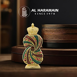 Al Haramain Tanasuk Perfume Oil - 12 ml | Unisex Amber Vanilla Attar Oil | Concentrated Fragrance