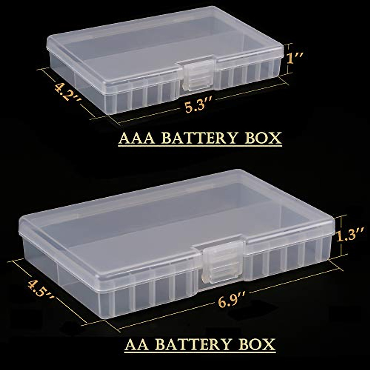 Whizzotech AA and AAA Battery Storage Case Holder Organizer Box Hold 48 AA and AAA (48 AA + 48 AAA)