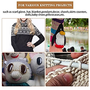 2 Pcs Bamboo Knitting Needles Set Straight Single Pointed Knitting Needle Length 14 Inch Knitting Supplies Knitting Needles for Beginners Handmade (8 mm)