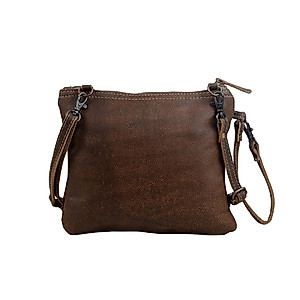 Myra Bag Western Hairon Crossbody Bag for Women - Leather Purse Shoulder Bag Retro Leopard