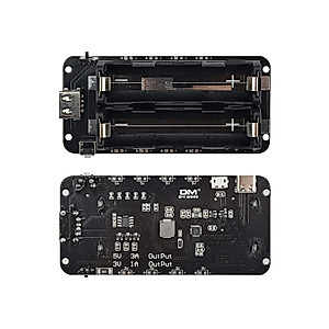 diymore 1865O Battery Holder Double Li-ion V8 Battery Shield Micro USB 5V/3A 3V/1A Power Bank Battery Charging Module for Raspberry Pi and Arduino ESP32 (2 Holders)