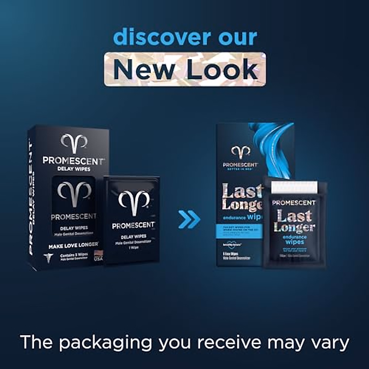 Promescent Delay Wipes Sexual Enhancer for Men to Last Longer in Bed, Extended Climax Control with Benzocaine for Male Genital Desensitizing - Increase Duration, Performance, and Stamina, 5 Count