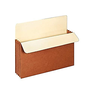 Staples 418293 Expanding File Pockets 3.5-Inch Expansion Letter Size Brown 25/Bx