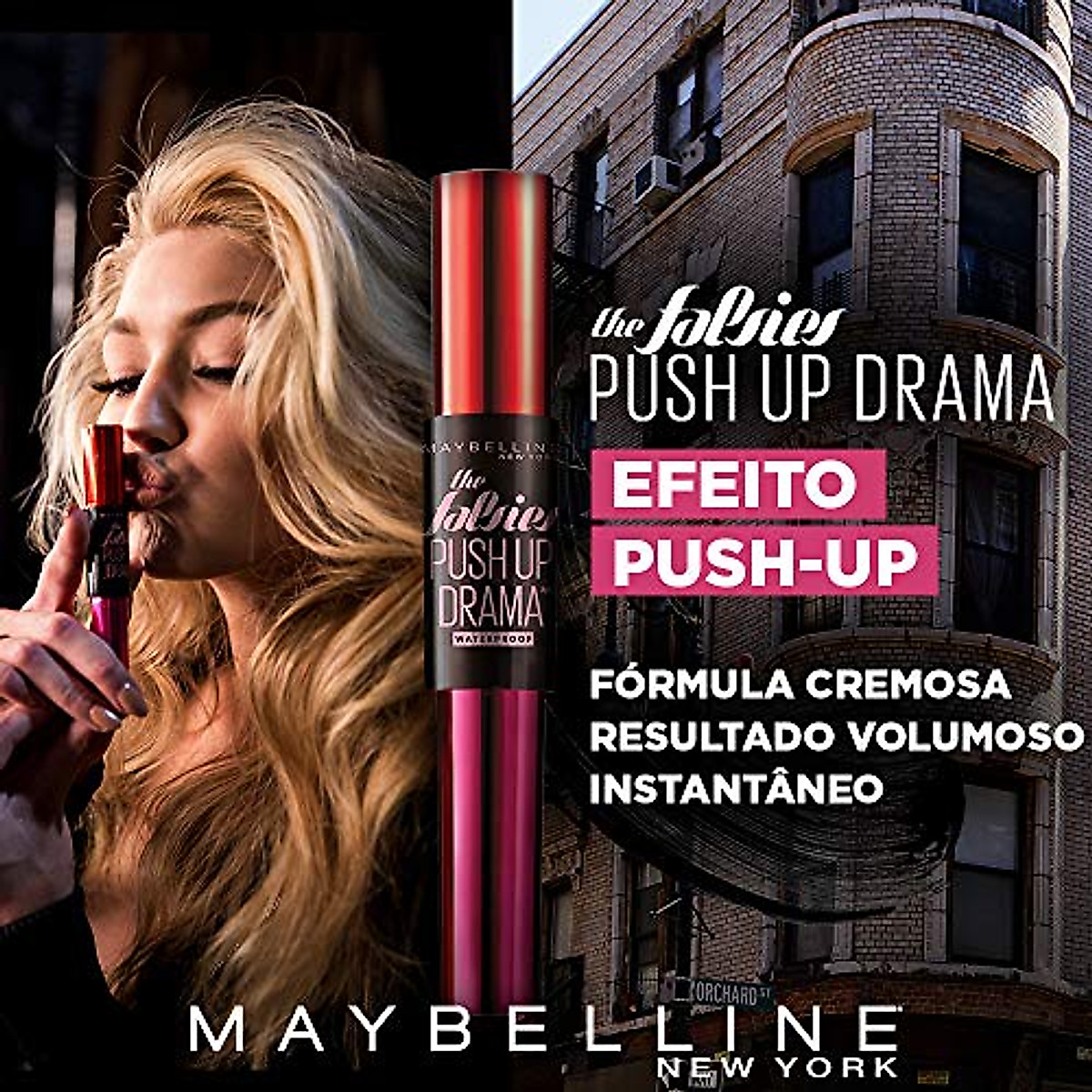 Maybelline The Falsies Push Up Drama Waterproof Mascara, Very Black, 0.32 fl. oz.