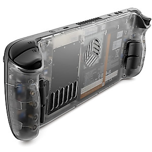 JSAUX Transparent Back Plate Compatible with Steam Deck LCD, DIY Clear Replacement Back Shell Case Compatible with Steam Deck LCD - PC0106 Vents Version [Crystal]