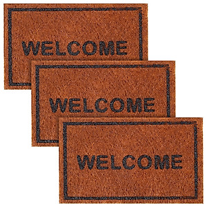 NUOBESTY 3pcs Dollhouse Miniature Carpets Vintage Mini Welcome Floor Mat Pad Floor Rug Cover Blankets Dollhouse Furniture Decoration Accessories