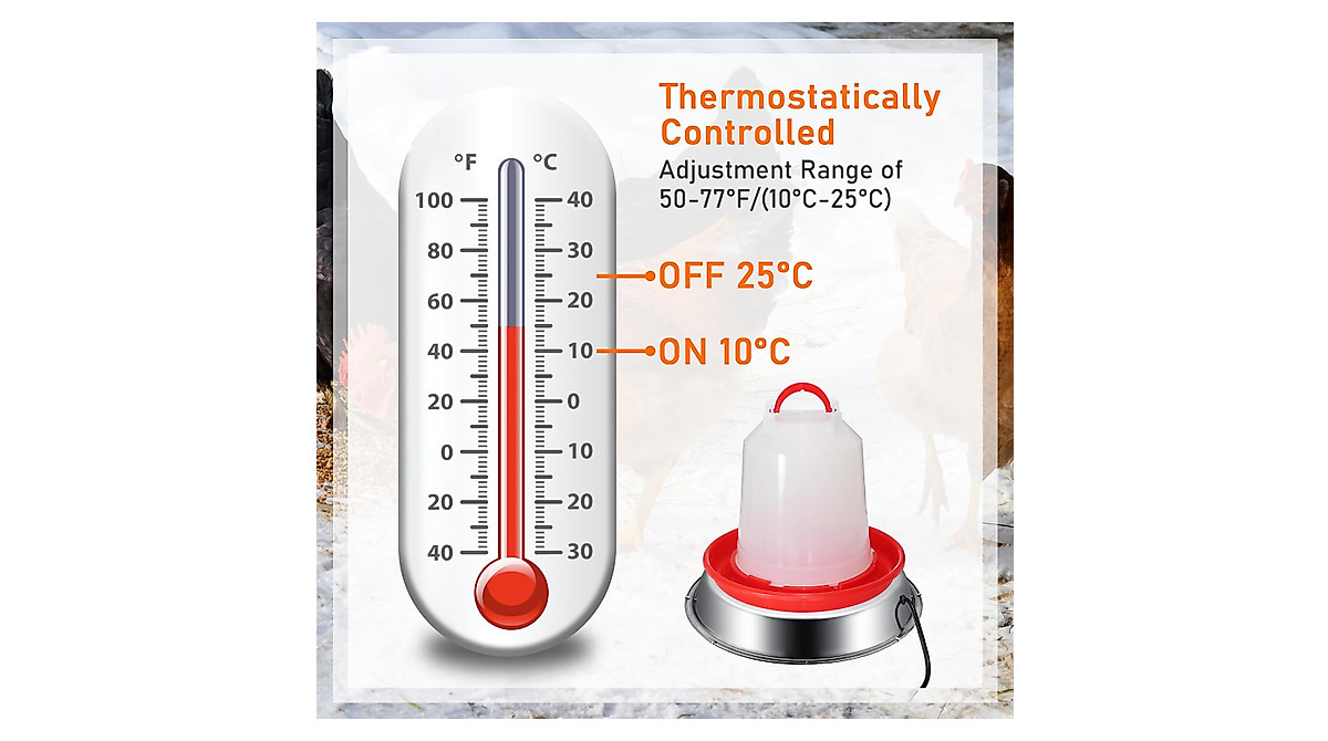 Gsbomzap 12" Chicken Water Heater Base - Winter Deicer