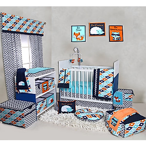 Bacati - Aztec Kilim Navy Quilted Changing Pad Cover