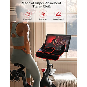 COOLWUFAN Handlebar Sweat Towel for Peloton Bike, Anti-Slippery Soft Handlebar Towel Cover Compatible with Peloton Bike, Handlebar Sweat Towel Mat for Peloton, Accessories for Peloton Bike