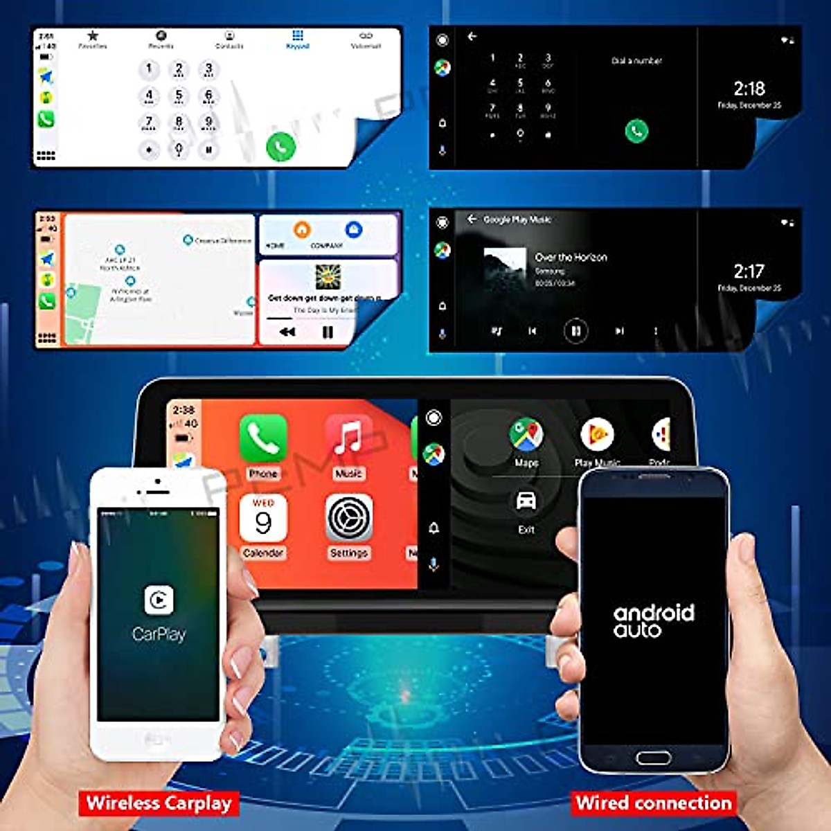 PEMP F30 Android Screen, Qualcomm 8core 4+64GB Carplay Android Auto, for BMW F30 F31 F34 F35 F32 F33 F20 F21 F22 (2012-2017) NBT CIC