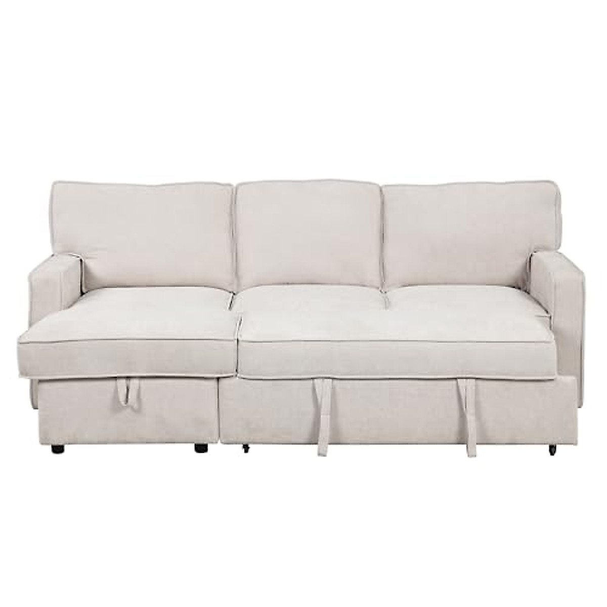 Eafurn 3 Seater Sectional Sofa with Chaise Lounge and Storage,L Shaped Convertible Couch Pull Out Bed,Comfy Velvet Upholstery Corner Sofa & Couches Button Tufted Living Room Furniture Sets