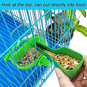 2Pcs Birds Water Dispenser, Bird Water Feeder for Cage, Parrot Feeder Hanging Bird Food Bowl, Bird Seed Food Container Cage Accessories for Parakeet Budgies Lovebirds