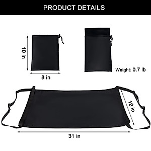 Ximepayu Upgraded Waterproof Airplane Bed for Toddlers, Child Airplane seat Extender, Essential for Babies and Children Airplane Travel, Lightweight and Foldable (Black)