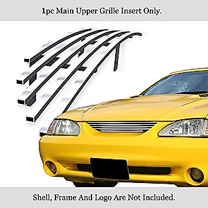 APS Compatible with 1994-1998 Ford Mustang Main Upper Billet Grille Insert F86001A