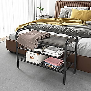 armocity Coat Rack Shoe Bench Sets, 3 Tier Entryway Shoe Bench with Coat Hook Industrial Entry Shoe Organizer for Entryway Closet Hallway Living Room Bedroom, Gray