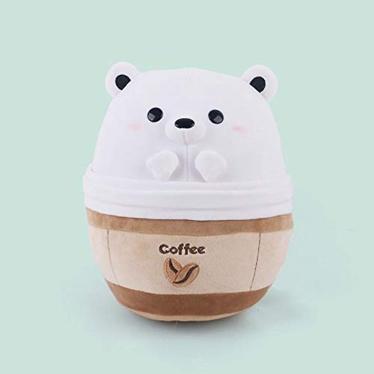 Avocatt Polar Bear Coffee Plushie - 10 Inches Stuffed Bear Ice Frappuccino Plush Stuffed Animal - Hug and Cuddle with Soft Fabric and Stuffing - Kawaii Cute Japanese Anime Style Gift