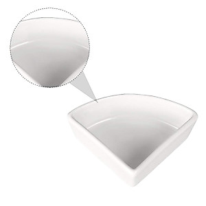 1pc Hamster Feeding Bowl Triangle Hamster Drinking Bowl Food Bowl Hamster Food Feeder Pet Supplies Hamster Bowl Ceramics Bowl Feeding Basin