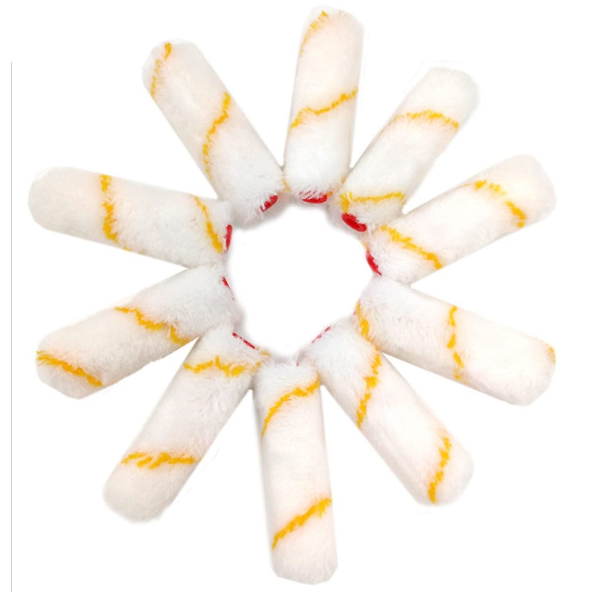 100 Pieces 4 Inch Paint Roller Covers Small Roller Nap with Roller Frame Kit Mini Paint Rollers for House Painting Wall Painting Tools