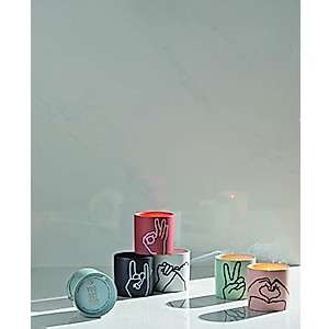 Paddywax Impressions Artisan Hand-Poured Scented Candle, 5.75-Ounce, White - Pinky Promise (Wild Fig & Cedar)