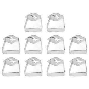 HYEIUIRA 10Pcs Tablecloth Clips Stainless Steel Leaf Style Anti Slip Multi Function Table Cloth Holders for Family Party Cafe (Silver)