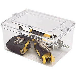 Pioneer Plastics 079C Clear Rectangular Plastic Container, 7.4375" W x 5.3125" D x 3.75" H