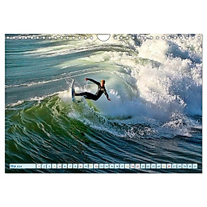 Surfing - water, wind and cool guys (Wall Calendar 2024 DIN A4 Landscape), CALVENDO 12 Month Wall Calendar