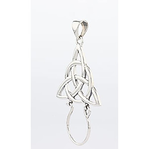 Jewelry Trends Trinity Triquetra Charm Holder Sterling Silver Pendant