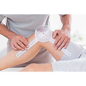 Rehabilitation Advantage 12" Plastic Goniometer 360 Degree ISOM, Clear