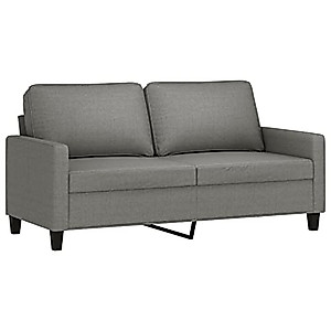 CUMYZO 2-Seater Sofa Dark Gray 55.1" Fabric Gray 22kg/48.4Ib