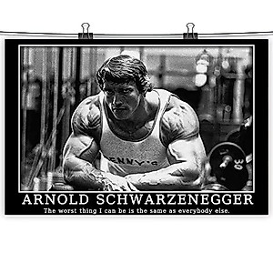 wbj The Worst Thing…Arnold Schwarzenegger's Motivational Poster Print 12x18inch Unframed Wall Art Pictures Home Decor