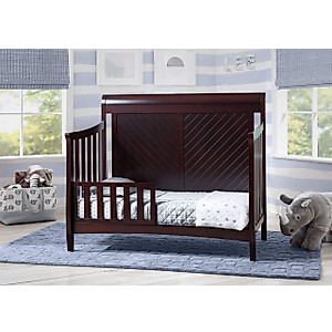 Delta Children Bennington Elite 4-in-1 Convertible Baby Crib, Dark Espresso, Sleigh