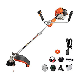 PROYAMA 51.7cc 2-Cycle Gas Powred Weed Eater Weed Trimmer, 3-in-1 Gas String Trimmer and Brush Cutter, Anti-Vibration System Tube