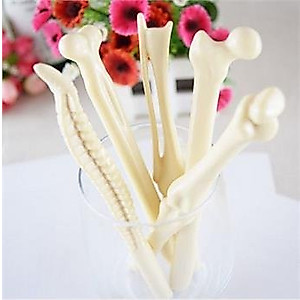 MagicW Creative Novelty Bone Shape Ballpoint Pens Finger Pen Nurse Doctor Pen Stationery Gift Crazy Student Gift Pack of 5