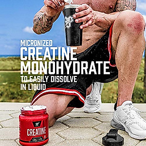 BSN Micronized Creatine Monohydrate Powder, Unflavored, 2 Months Supply-60 Servings