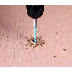 EZARC 5PC Carbide Drill Bit Set, Multi-Purpose Hex Shank Drill Bit for Metal, Masonry, Wood, Block, Brick and Plastic