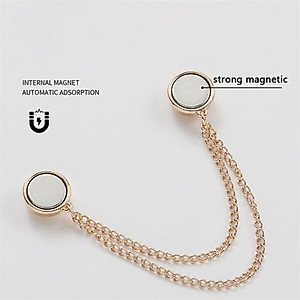 Multi-Function Magnetic Clothing Clips, 4 Pack Strongest Magnetic Strength Buttons Clips, Multi-Purpose Magnetic Pinless Brooch Clothing Accessories for Women Clothes Hijab Pins Decorate