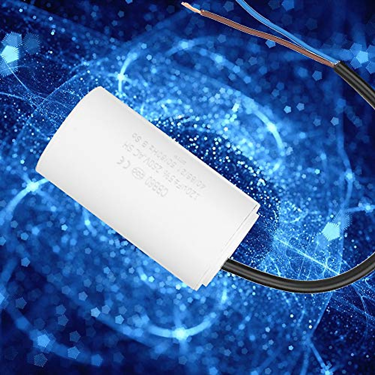 CBB60 Capacitor, 250V AC 120uF 50/60Hz Motor Start Run Capacitor, with Wire , for Air Conditioners, Compressors, Motors