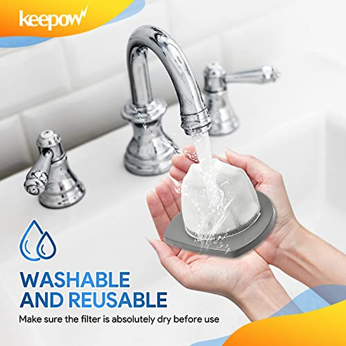 KEEPOW Featherweight Replacement Filters Compatible with Bissell Featherweight Stick Lightweight Bagless Vacuum 2033, 20331, 20333, 20336, 20339, 2033M (4-Pack)