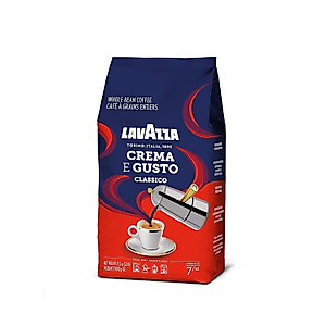 Lavazza Crema E Gusto Whole Bean Coffee 1 kg Bag, Authentic Italian, Blended and roasted in Italy, Full-bodied, creamy dark roast with spices notes