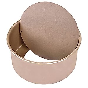 6 Inch Cake Pan Non-Stick Carbon Steel Deep Round Baking Pan with Removable Loose Bottom, Heavy Duty Deep Wall Bakeware Round Cake Pans, Quick Release Cake Molds for Baking Layer Cake, Cheese Cake