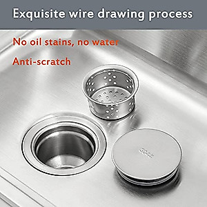 Single Bowl Prep Kitchen Sink, 24x17in, 25x17in, 26x18in, 29x18in Drop-in Stainless Steel Sink for Garage Restaurant Bar, with Drain and Faucet (Color : Hot and Cold Water Faucet, Size : 24x17in)