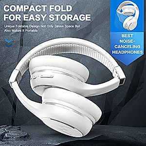 Motorola Escape 220 Passive Noise Canceling Headphones | Bluetooth Headphones with Microphone | Wireless Headphones with 24 Hour Battery Life | Voice Assistant Compatible Headphones (White)