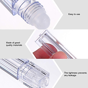 Beaupretty 10pcs Lip Gloss Tubes Empty Lip Gloss Containers Plastic Clear Mini Refillable Lip Balm Eyeliner Mascara Bottles Reusable Lipstick Wand Transparent