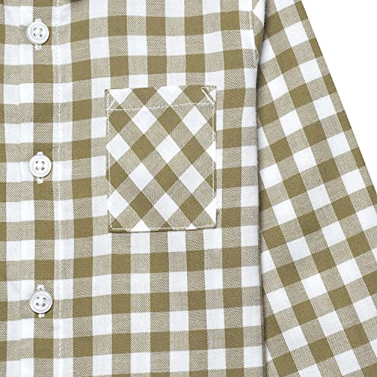 Gerber Baby and Toddler Boys Long Sleeve Button Up Plaid Shirt, Tan Plaid, 18 Months