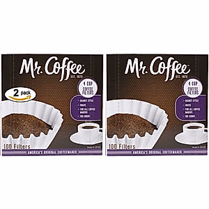 100 Count 4 Cup Coffee Filter For Mr. Coffee - Pack of 2